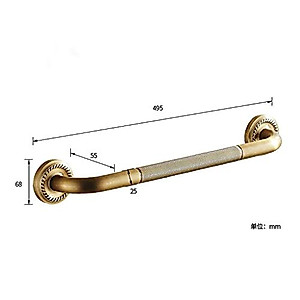 CRODY Bath Wall Attachment Handrails Grab Bar Rails Handrail Shower Grab Rails Towel Rack Bath Grab Bar Bathtub Toilet Kitchen Stairway Handrail Pregnant Women the Disabled and the Elderly Armrests/Br