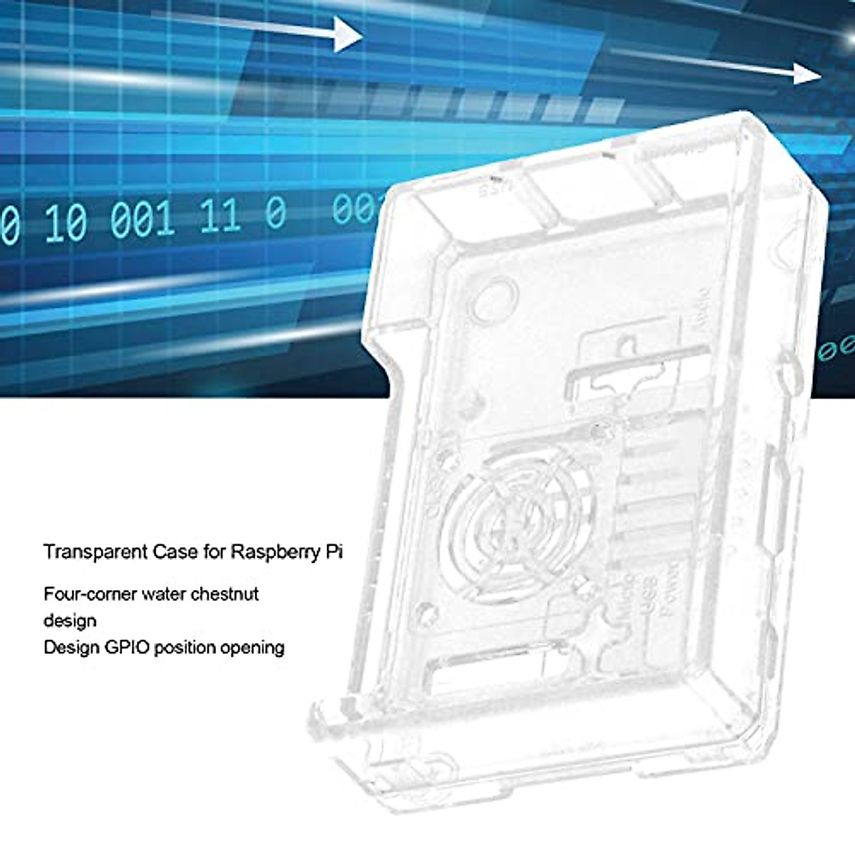 Transparent Case for Raspberry Pi ABS Cover Protective Clear Enclosure Case for Raspberry Pi 3 Plexiglas Klar Transparent durchsichtig, belüftet