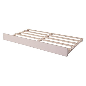 Merax Upholstered Daybed, Twin Size Teddy Fleece Sofa Bed with Trundle & LED Lights for Bedroom, Wood Slat Support, No Box Spring Needed, Easy Assembly, Beige