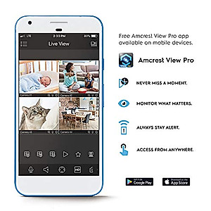 Amcrest 1080P WiFi Security Camera 2MP Indoor Pan/Tilt Wireless IP Camera, IP2M-841W (White)