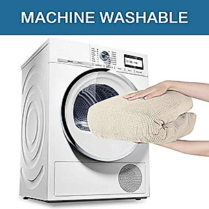 H.VERSAILTEX Stretch Chair Sofa Slipcover 1-Piece Couch Armchair Cover Furniture Protector Fit Chair Width Up to 47 Inches Soft with Elastic Bottom for Kids(One Seater Chair, Natural)