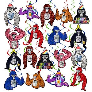 Gorilla game Birthday Party Decorations,18 Pcs Gorilla game Hanging Swirls , Gorilla game Party Supplies,Gorilla VR Game Theme Party Decor for Boys and Girls Baby Shower Party Supplies
