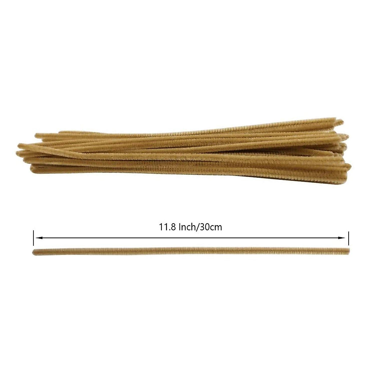 DOKOO Craft Pipe Cleaners 200 PCS Chenille Stem Twistable Stems Children’s Bendable Sculpting Sticks for Crafts and Arts Creative Christmas Decoration School Projects (6MM x 12 Inch) (Light Brown)