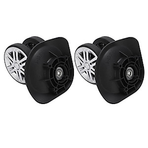1 Pair Luggage Suitcase Wheels, Trunk Wheels, Luggage Wheel Spare Part Universal Wheel Replacement Luggage Suitcase Wheels for Luggage Suitcase Trolley, Mute Double Row Wheels