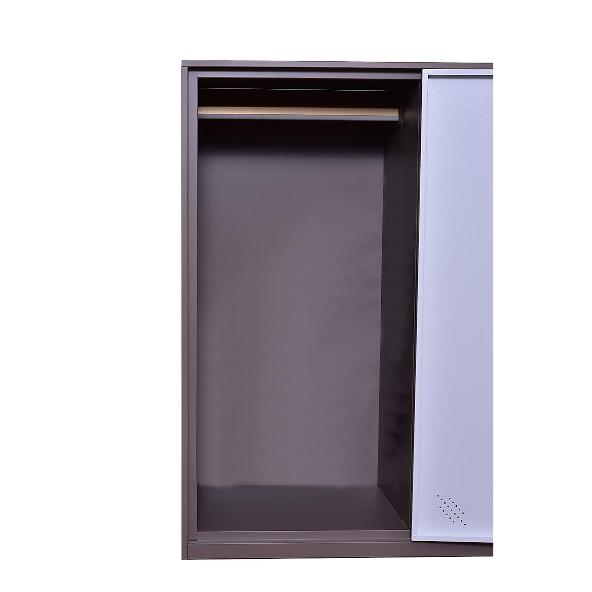 3 Door Small Bedroom Furniture,Metal Locker with Cloth Rail and Shelf,Kids Living Room Locker,Storage lockers for Office (3D)