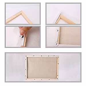 Caydo 2 Pack Canvas Stretcher Bars Kit, 12x16 Inch Removable Canvas Wooden Frames for Prints, Oil Paintings, Paint by Numbers & Poster