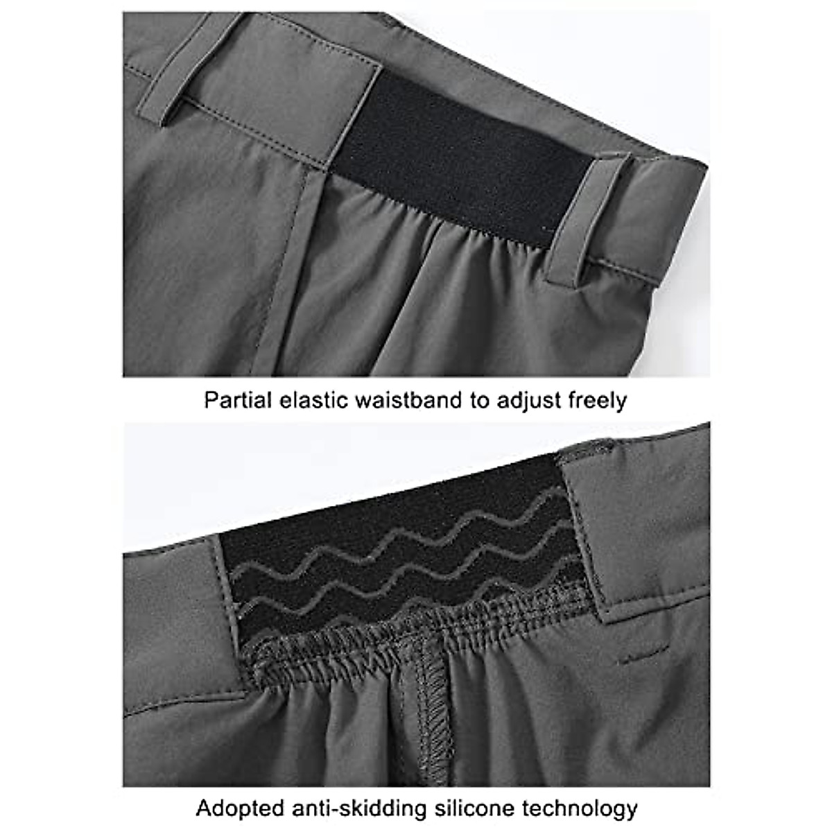 TBMPOY Mens Stretch Golf Pants Lightweight Quick Dry Casual Work Pant with 3 Pockets Dark Grey 36