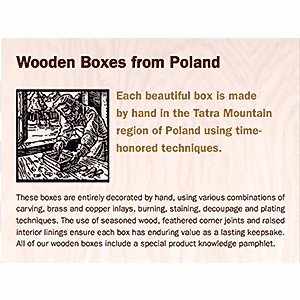 Polish Handmade Carved Linden Wood Decorative Sewing Box