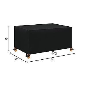Patio Furniture Covers Waterproof Outdoor 600D Oxford Fabric Patio Table Covers Rectangle Couch Cover Weatherproof Furniture Covering for Deck Lawn and Backyard 70"L x 52"W x 40"H//175x130x100cm