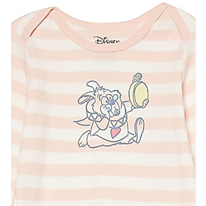 Amazon Essentials Disney | Star Wars Baby Girls' Sleeper Gowns, Pack of 3, Alice Tea Party, 0-6 Months