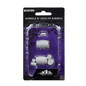 WizKids Deep Cuts Unpainted Miniatures Terrain: Wave 5: Barrel & Pile of Barrels