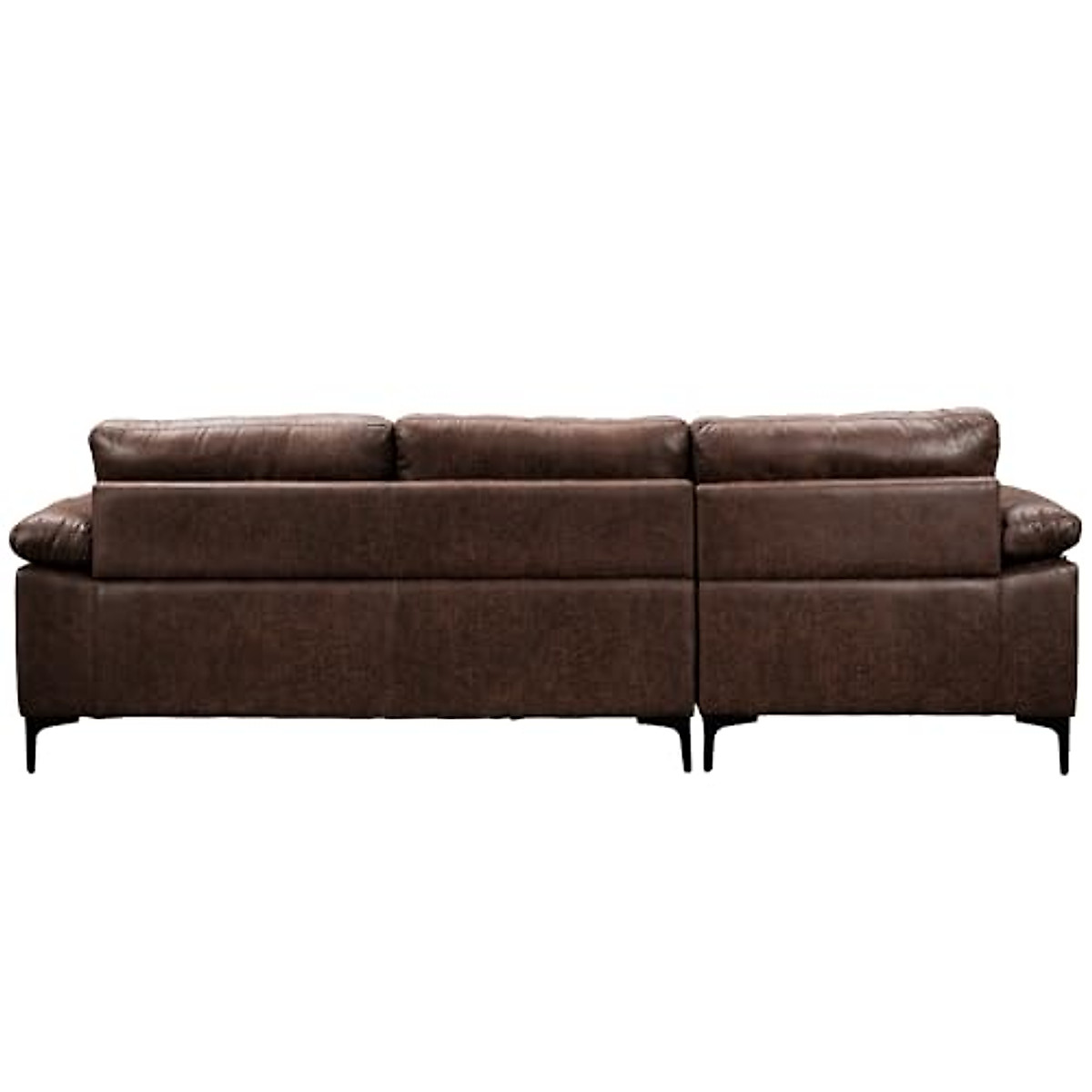 XIZZI Convertible Sectional Sofa Couch L Shaped Sofa 3-Seat Couch with Reversible Chaise for Living Room,L Shaped 97 inches Dark Brown
