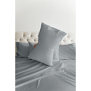 Full 6 Piece Sheet Set - Breathable & Cooling Bed Sheets - Hotel Luxury Bed Sheets for Women, Men, Kids & Teens - Bedding w/ Deep Pockets & Easy Fit - Soft & Wrinkle Free - Full Steel Blue Sheets