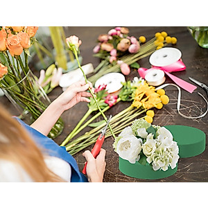 6 Pcs 4.5 Inch Round Floral Foam Blocks for Fresh and Artificial Flowers Arrangements, Dry and Wet Floral Foam for Wedding, Aisle Flowers, Party Decoration and Florist