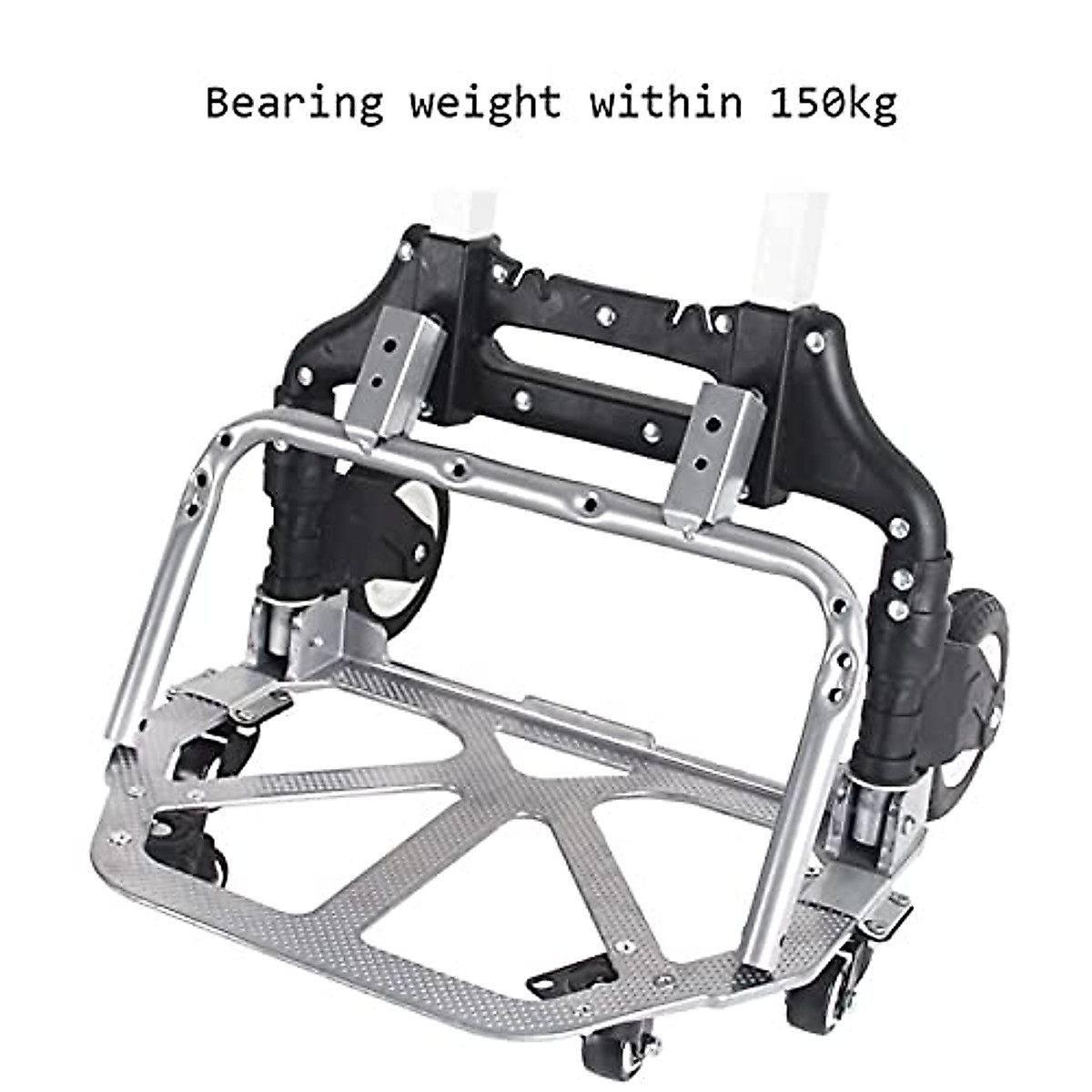 NEOCHY Trolleys,Shopping Cart Folding Grocery Shopping Cart with 2 Wheels Aluminum Alloy Luggage Cart Utility Cart Trolley for Shopping Luggage Tools Grocery Cart/Blue