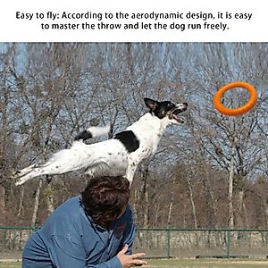 DLDER Dog Flying Disc Dog Chew Toy,Dog Toys for Aggressive Chewers Floating Dog Ring/Fetch Toys for Medium/Large Breeds Interactive Dog Pool Float Durable Toy for Training and Teeth Cleaning,28cm