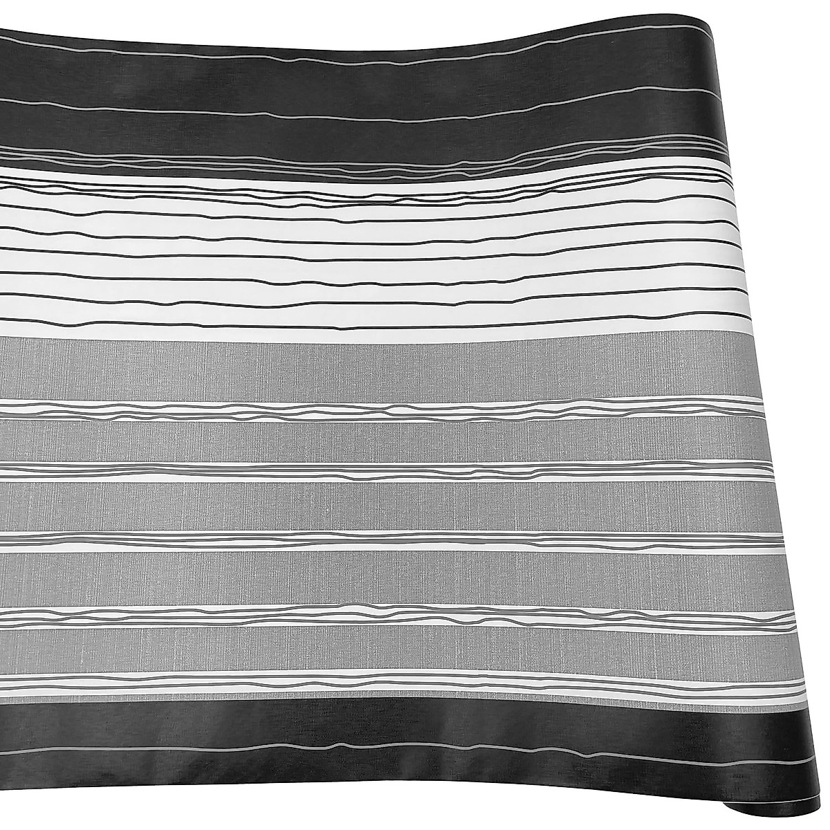 Yifely Black White Striped Furniture Paper Self-Adhesive Shelf Liner Countertop Sticker 17x118 Inches