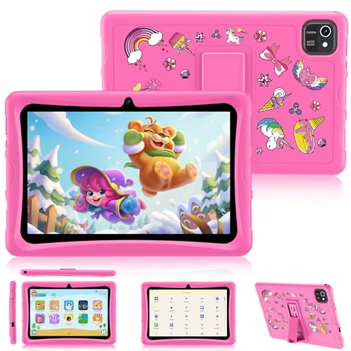 Kids Tablet, Android 13 Tablet, 10 inch 4GB+64GB+512GB Expand, Parental Control, HD Eye-protection Touchscreen Display, 6000mAh Battery, Dual Camera, Bluetooth, WiFi Tableta with Kids Educational APPs