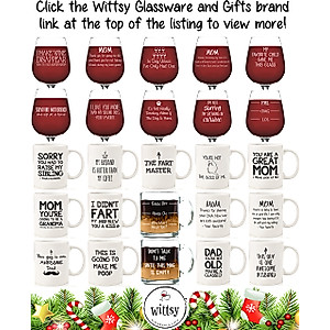 Mom Giving Me Life Funny Wine Glass - Cool Christmas Gifts for Mom from Son, Daughter, Child - Unique Xmas Best Mom Gifts - Fun Gag Birthday Present Idea for Mother, Women - Novelty Mom Wine Glasses