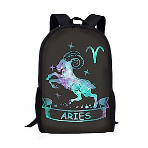 AFPANQZ Aries Schoolbag for Kids Teen Adult School Backpack Bookbags Satchel Casual Rucksack Lightweight Daypack Girls Boys Elementary School High School