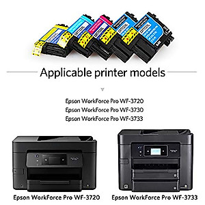 Leize Remanufactured Ink Cartridge Replacement for Epson 702XL 702 XL T702XL use for Workforce Pro WF-3720 WF-3730 WF-3733 (2 Black 1 Cyan 1 Magenta 1 Yellow,5-Pack)