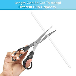 6 Pack Replacement Straws for Stanley 30oz 40 oz Cup Tumbler，Reusable Extra Long Silicone Straws with Cleaning Brush, Compatible with Stanley Quencher H2.0 Flowstate Tumbler(12.2 inch Long,Clear)