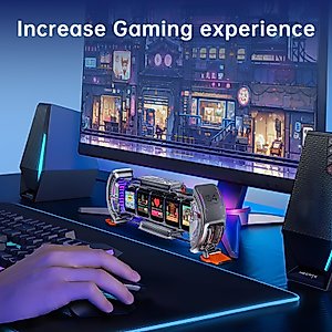Divoom Times Gate - Cyberpunk Gaming Setup Digital Clock with Smart APP Control, WiFi Connect, RGB LED Display, Personalized Dashboard, Pixel Art for Gaming Room & Office Decor(Sliver)