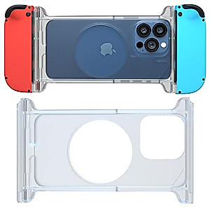 STKJoyer Holder Adapter Design for iPhone Fixed Connect Switch Joycons Joystick, Compatible with 12/12 Pro, 13/13 Pro, 14 Model Gamepad Controller Case