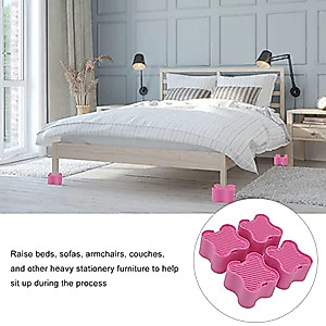 Furniture Risers, 4Set Bed Foot Pad Petal Type 2 Inch for Table