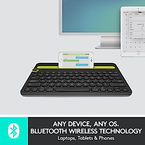 Bluetooth Multi-Device Keyboard K480 - Switch typing between your computer, phone, and tablet