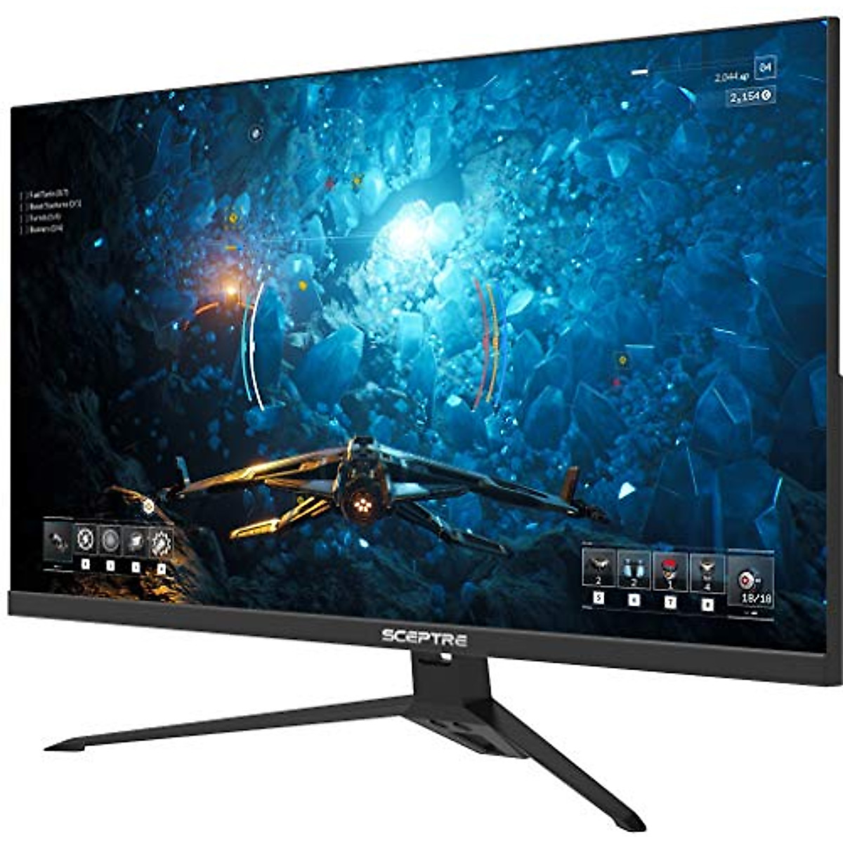 Sceptre 27-inch FHD 1080p IPS Gaming LED Monitor up to 165Hz 144Hz 1ms DisplayPort HDMI, FreeSync FPS RTS Build-in Speakers Gunmetal Black 2022 (E275B-FPT165)