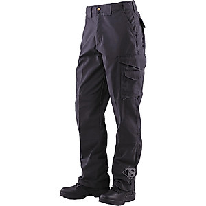 Tru-Spec Men's 24-7 Series Original Tactical Pant - Reliable Pants for Men - Ideal for Hiking, Camping, EMT, and Tactical Use - 65% Polyester, 35% Cotton - Black - 38W x 30L
