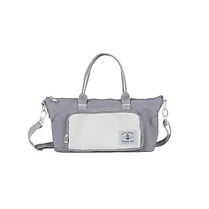 Humble-Bee Mini Charm Casual Style Expandable Stroller Organizer Purse - Built-in Cupholders Stroller Straps - Pebble Gray