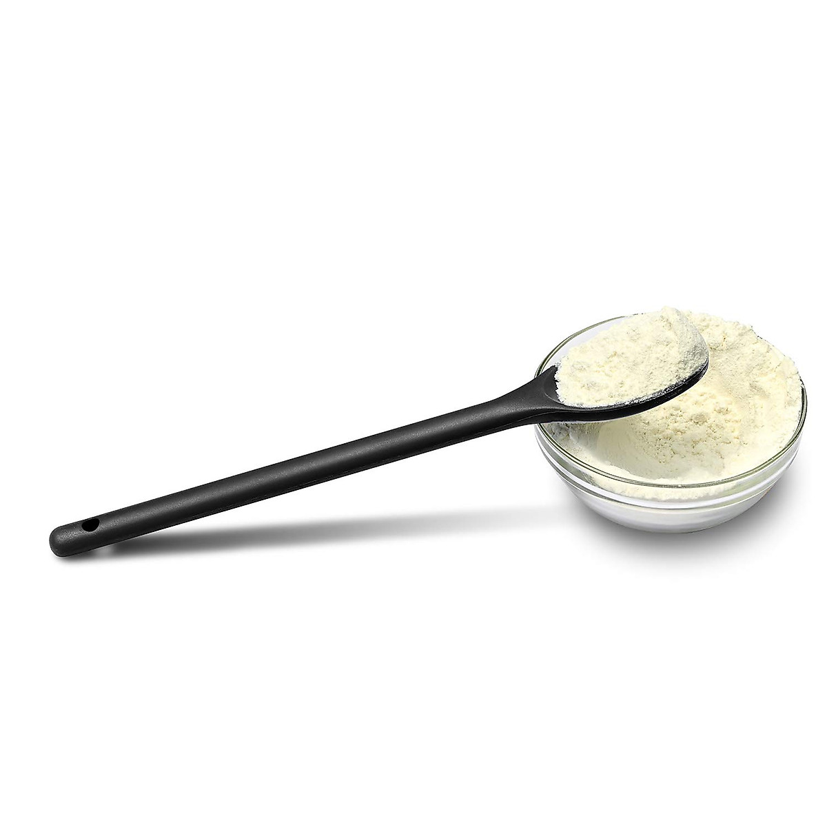 Stirring Spoons for Cooking Set of 3, Silicone 12 Inch Long Handle Spoons, Nonstick Mixing Spoons for Cooking, Silicone Stirring Spoons BPA Free, Nontoxic & Resistant to 480°F (2 in Black)