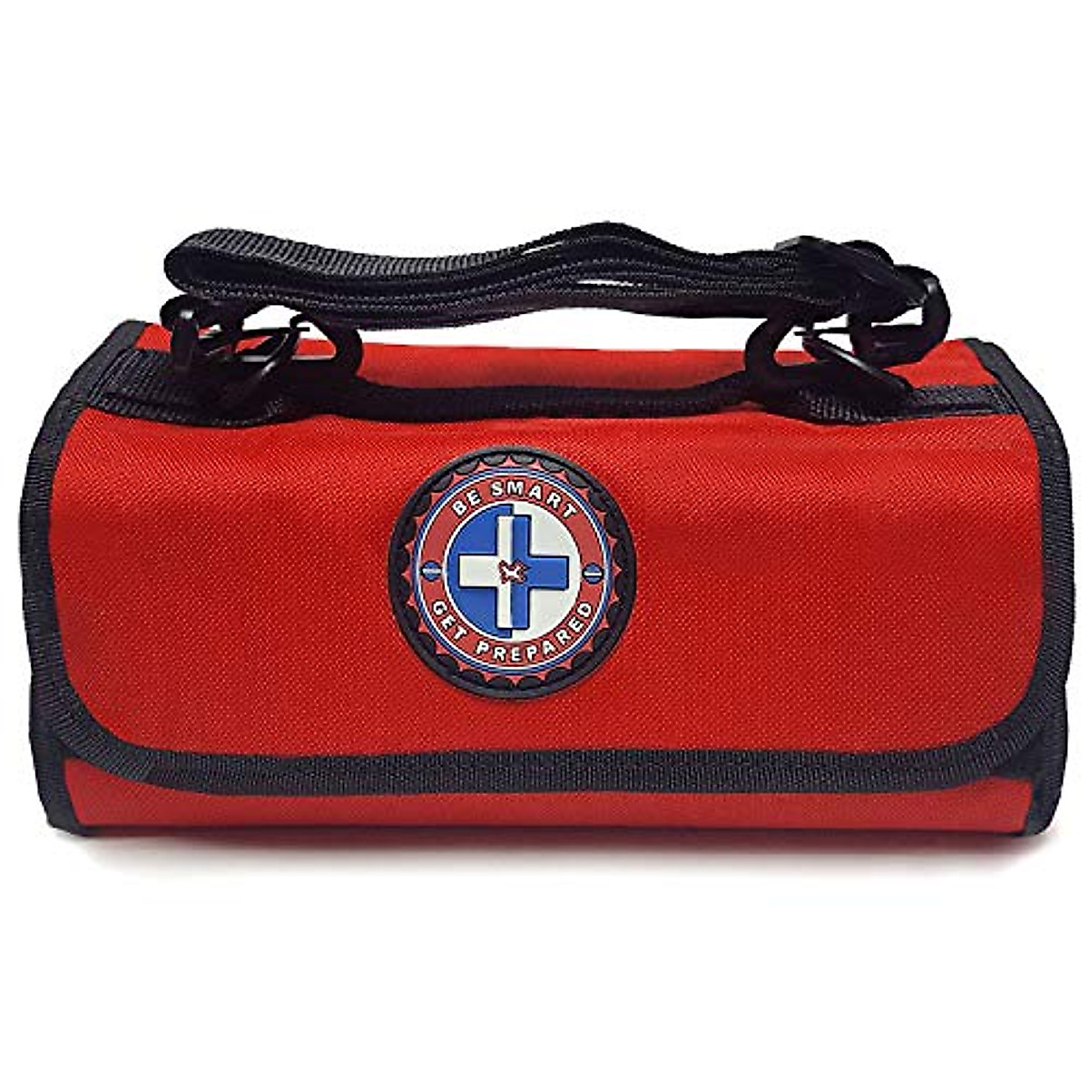 Be Smart Get Prepared 73-Piece Coach’s and Team Sports First Aid Kit in Roll up Bag: Clean, Treat, Protect Cuts, Scrapes. Home, Office, Car, School, Travel, Hunting, Outdoor, Camping, FSA HSA