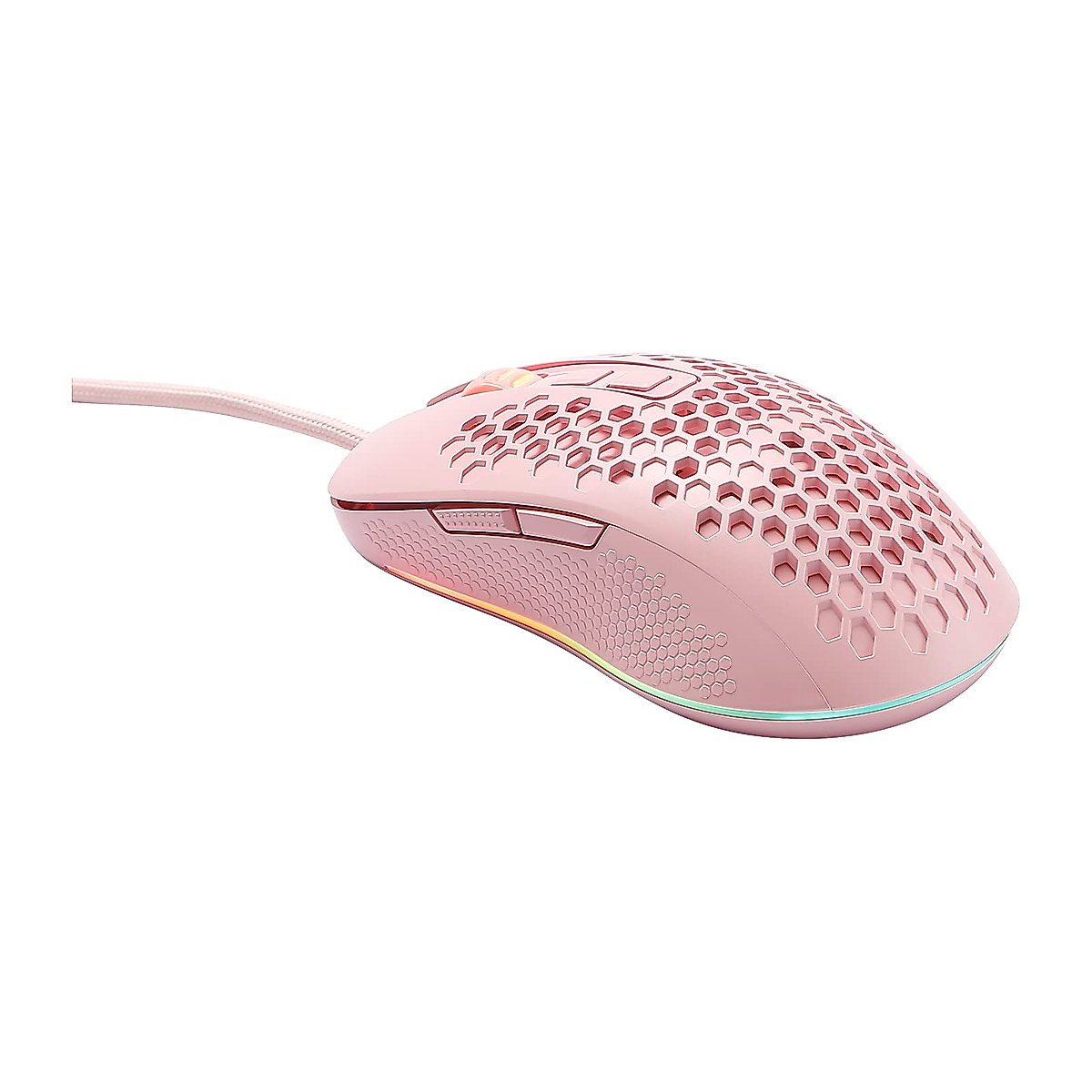 60% Mechanical Keyboard and Gaming Mouse, Mouse Pad Combo. 81 Keys Rainbow Backlit Keyboard (Blue Switch) Pink