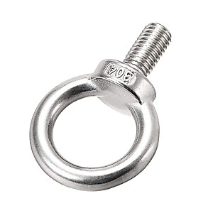 uxcell Lifting Eye Bolt M10 x 18mm Male Thread 304 Stainless Steel for Hanging, Pack of 10