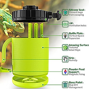 NEPTONION Professional Cricket Keeper Live Worm Organizer Tank with Rubber Seal, Dubia Roach Habitat with Bug Dirt Management Function, Perfect for Keeping Silkworm, Cricket,Dubia Cockroach,Superworms