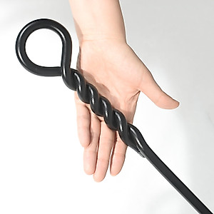 Fire Poker for Fire Pit, 40”Twisted Rope Design Fireplace Poker, Heavy Duty Handmade Fire Pit Poker for Campfire Wood Stove Firewood Log Coals, Outdoor and Indoor Fireplace Fire Pit Tools