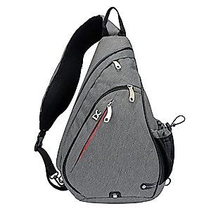 INOXTO Sling Bag, Multipurpose Crossbody Shoulder Bag for Men and Women (Dark grey)