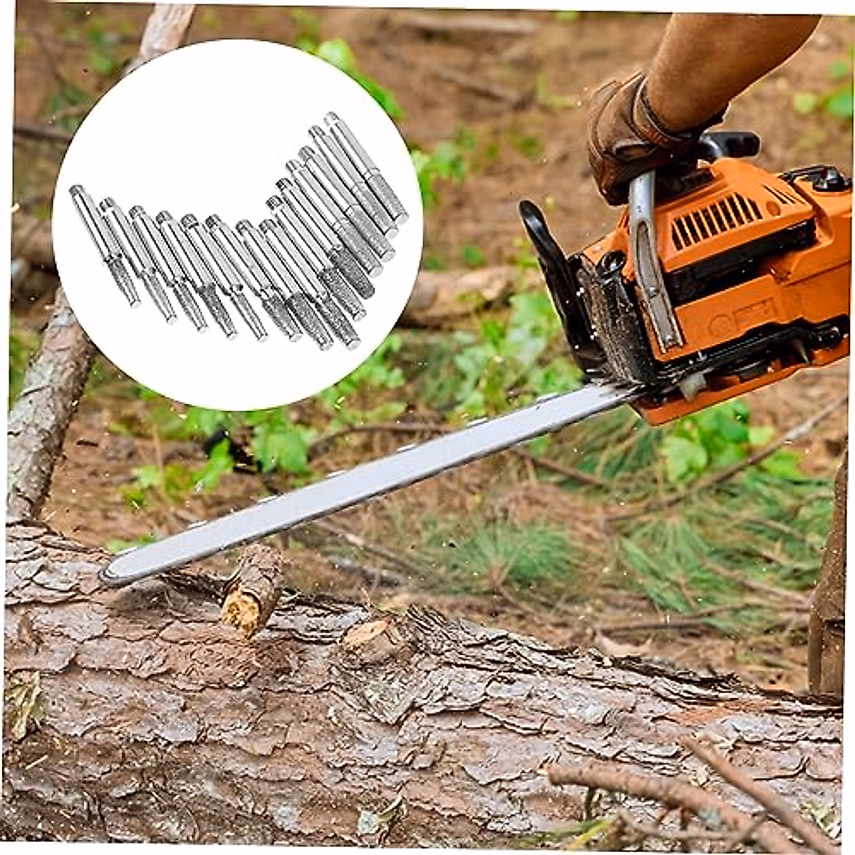 ULTECHNOVO Chainsaw Sharpening Kit 12pcs glitch sharpening Corundum 4.8 chainsaw grinding stones grinding head chainsaw grinding stones 4.8 Tool Tool