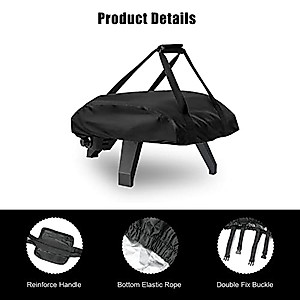 Ooni Koda 12 Pizza Oven Carry Cover Bag, Durable Waterproof Gas Powered Pizza Oven Cover for Outdoor Compatible with Ooni Koda 12 Gas Powered Pizza Oven (Black)