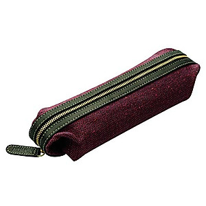 Alta Andina Pen & Pencil Case | Eco Pouch – Recycled Plastic Thread & Our Vegetable Tanned Leather | School & Office Supplies, Makeup, & Art Bag (Burgundy)