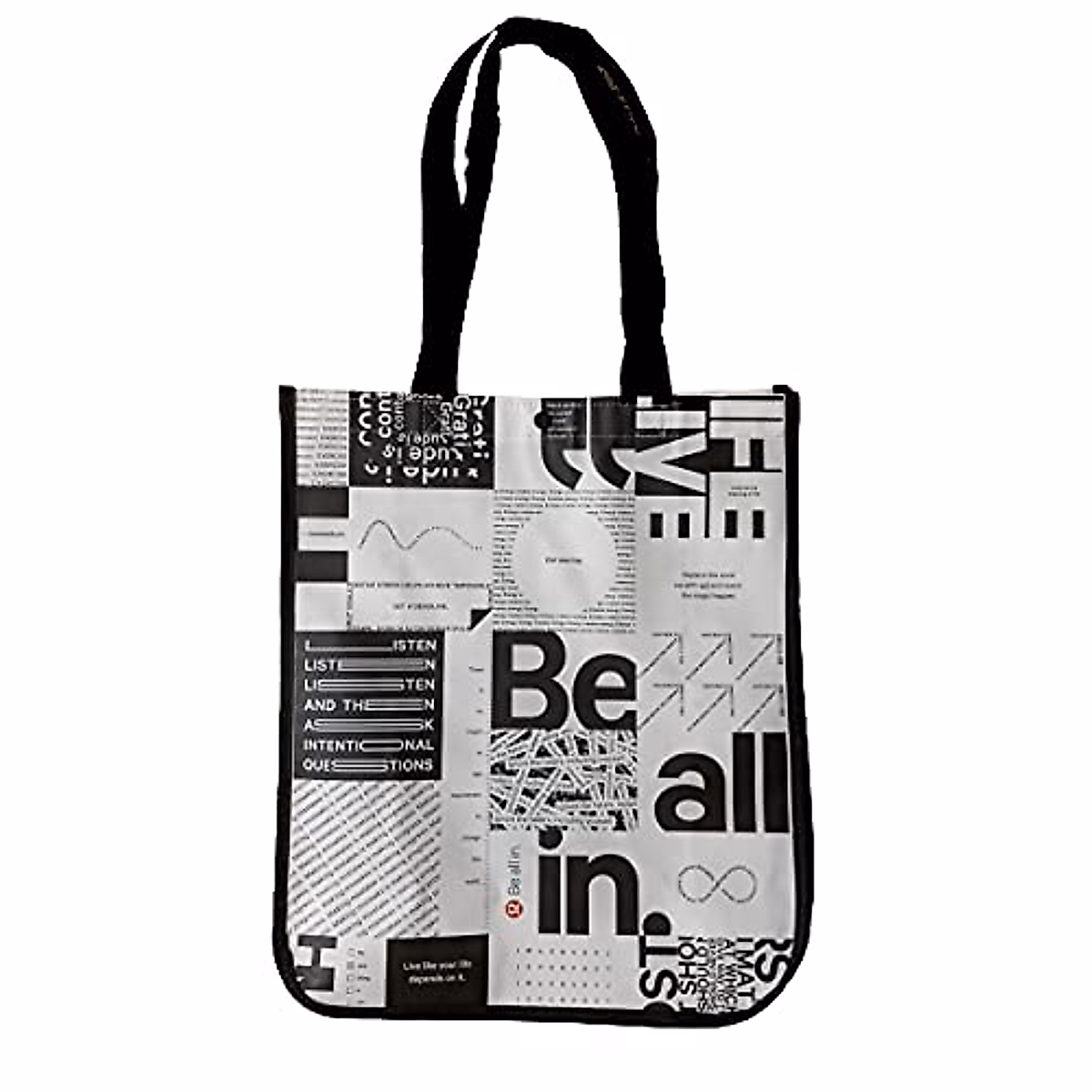 Lululemon Be All In White Reusable Shopper Shopping Tote Bag Large