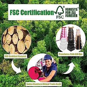 CHARMGIFTBOX White Gift Boxes for Presents 4 Pack Nesting Gift Boxes with Lids Assorted Sizes Square Stackable Boxes for Birthday Wedding Christmas Party Gift Wrapping (White)