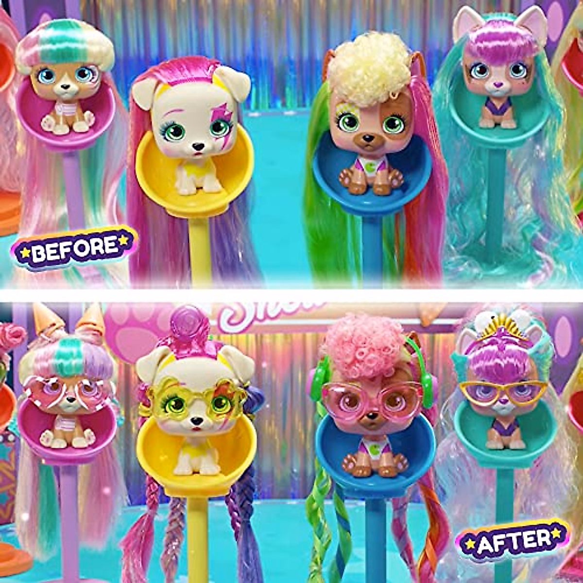 IMC Toys VIP Pets Color Boost - Includes 1 VIP Pets Doll, 9 Surprises, 6 Accessories| Kids Age 3+ (712003)