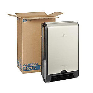 Enmotion Flex 59766 Automatic Touchless Paper Towel Dispenser by Georgia Pacific Pro, Stainless Steel, 1 Dispenser
