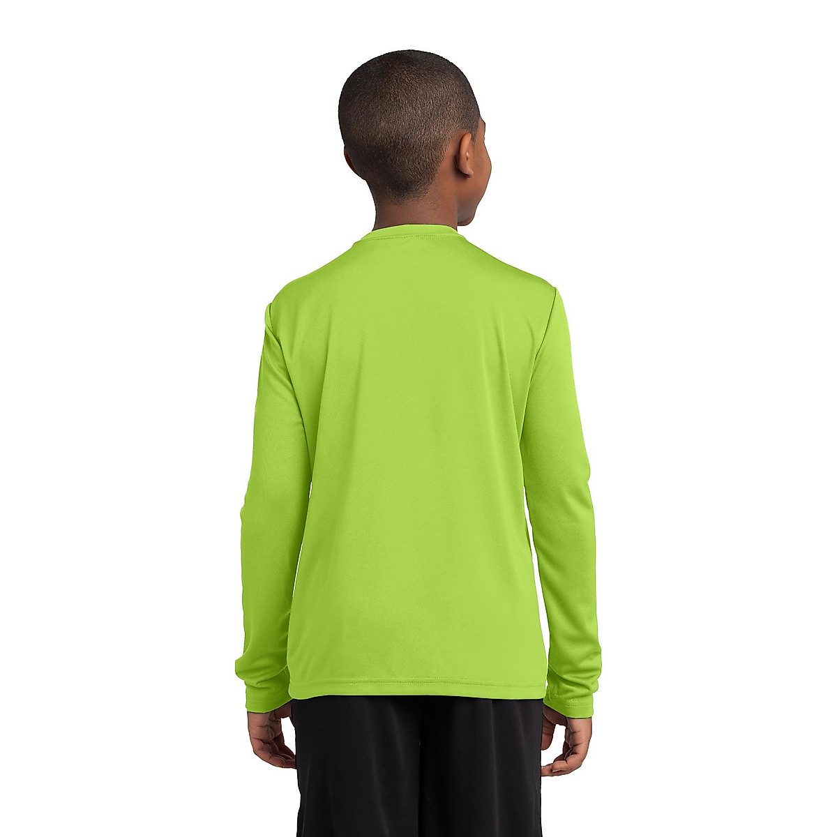 SPORT-TEK Boys' Long Sleeve PosiCharge Competitor Tee S Lime Shock