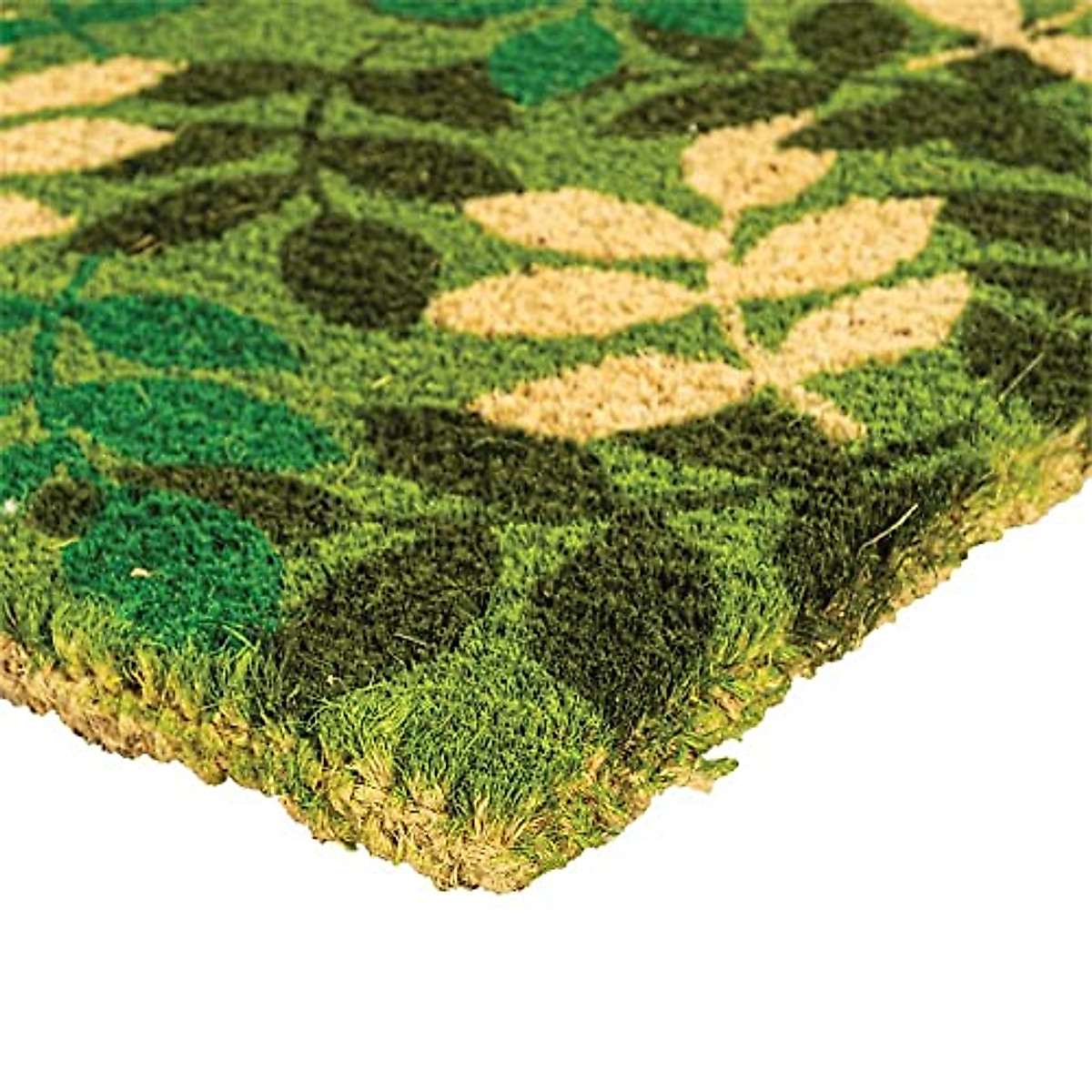 Notrax, Green Leaf, Handmade Natural Coir Doormat, Entry Mat for Indoor or Outdoor Use, 18"x30", C11 (C11S1830GL)