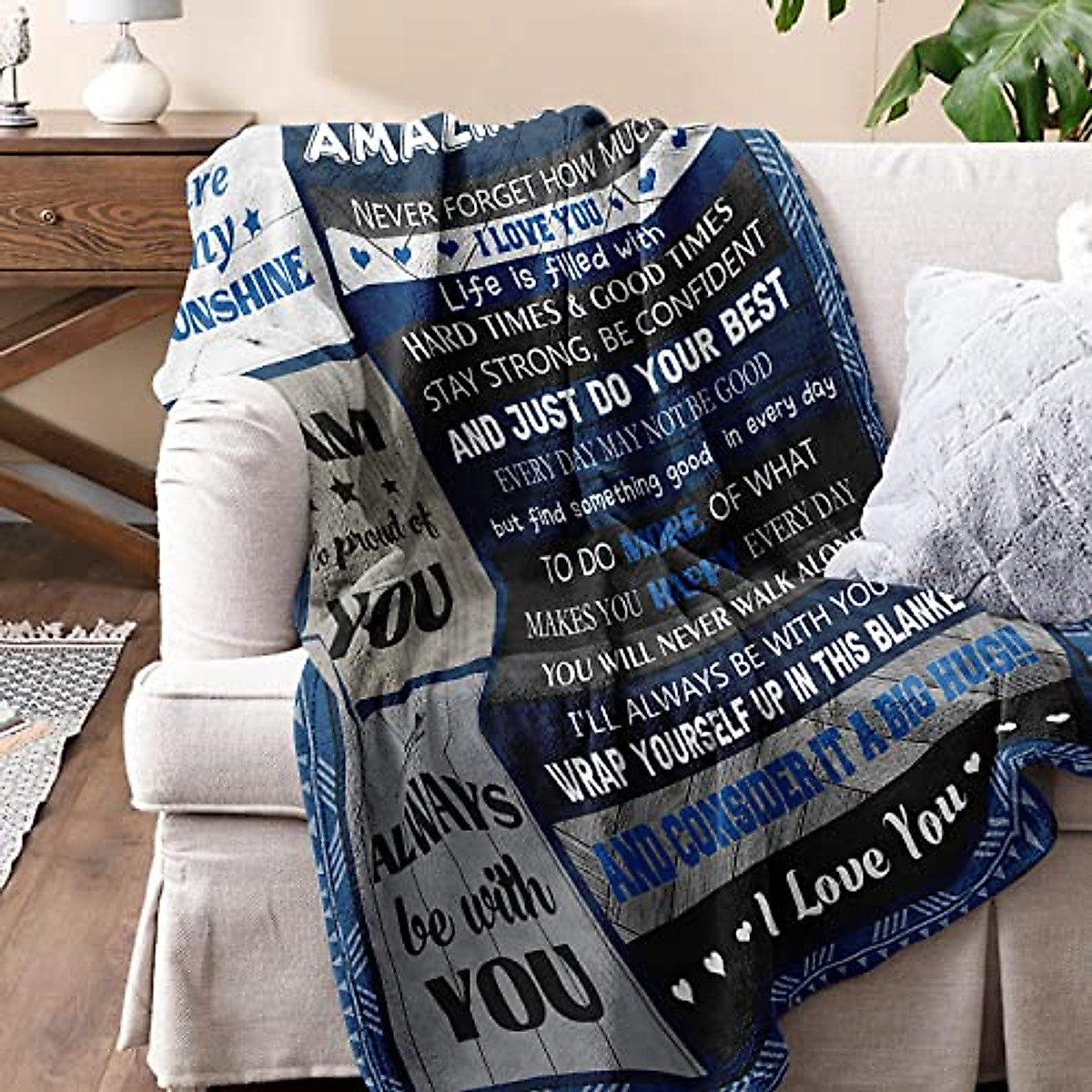 Gifts for Son, Son Gifts Blanket, Gifts for Son from Mom, Gift for Son, to My Son Birthday Gifts, Birthday Graduation Gifts for Son, Gifts for Adult Son, Gifts for Grown Son Throw Blanket 60"X 50"
